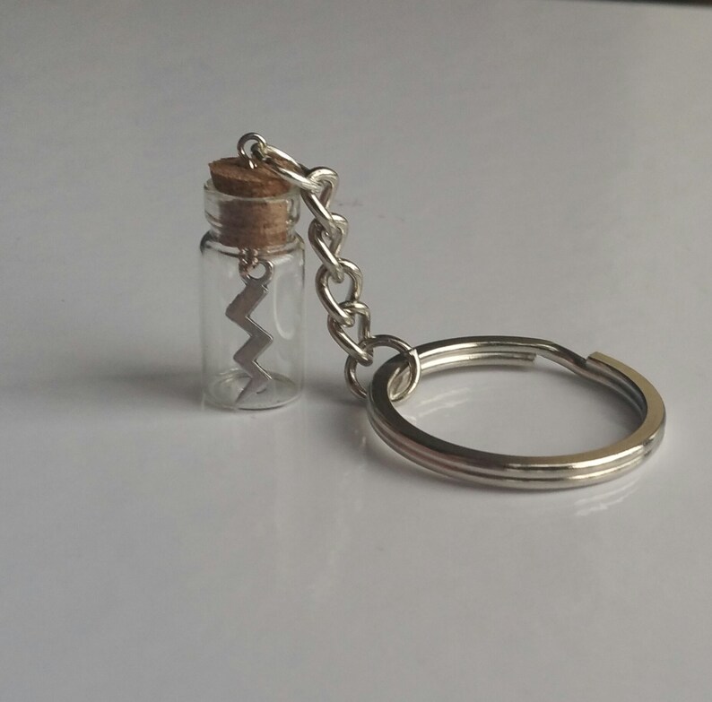 Caged Lightning Keychain Lightning Bolt Keychain Thunder | Etsy