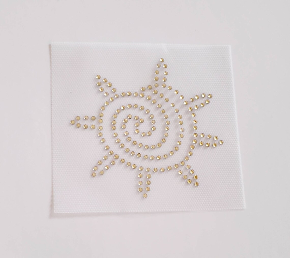 Sun Appliqué Swirly Sun Rhinestone Transfer Tribal Sun | Etsy