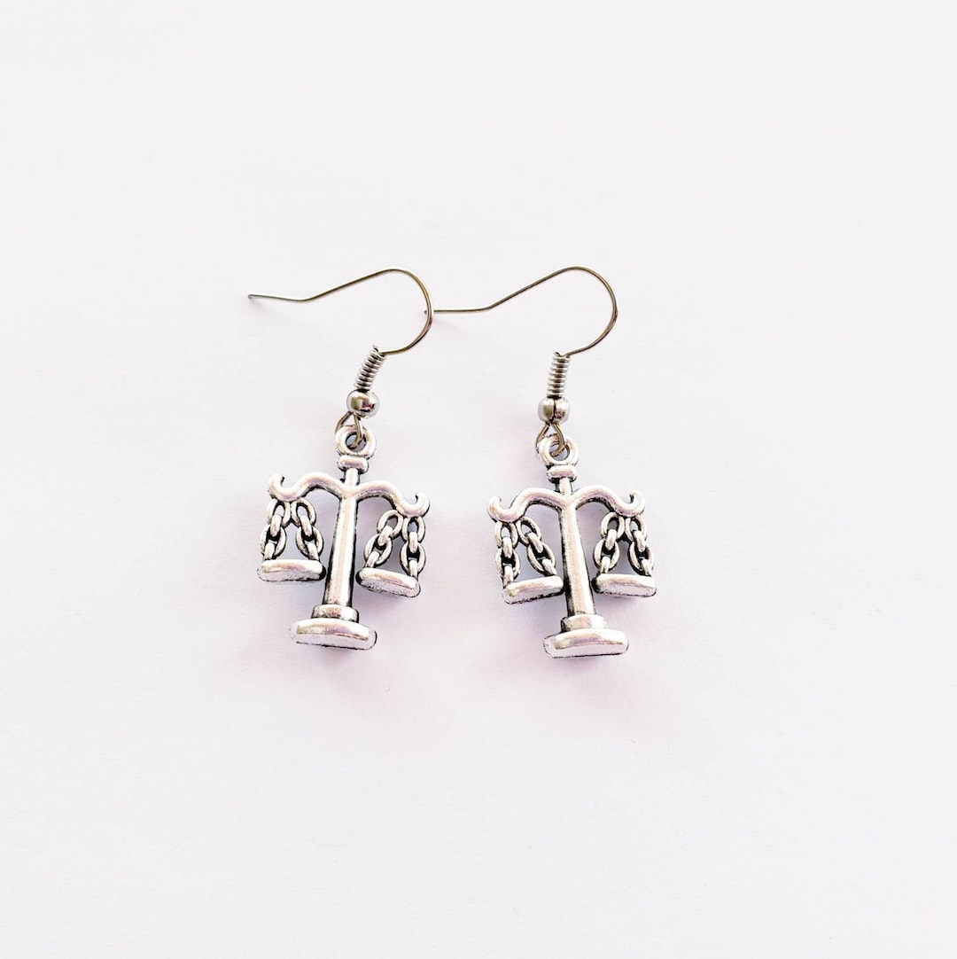 Scale of Justice Earrings, Justice Scales Earrings, USA Dangle Earrings ...