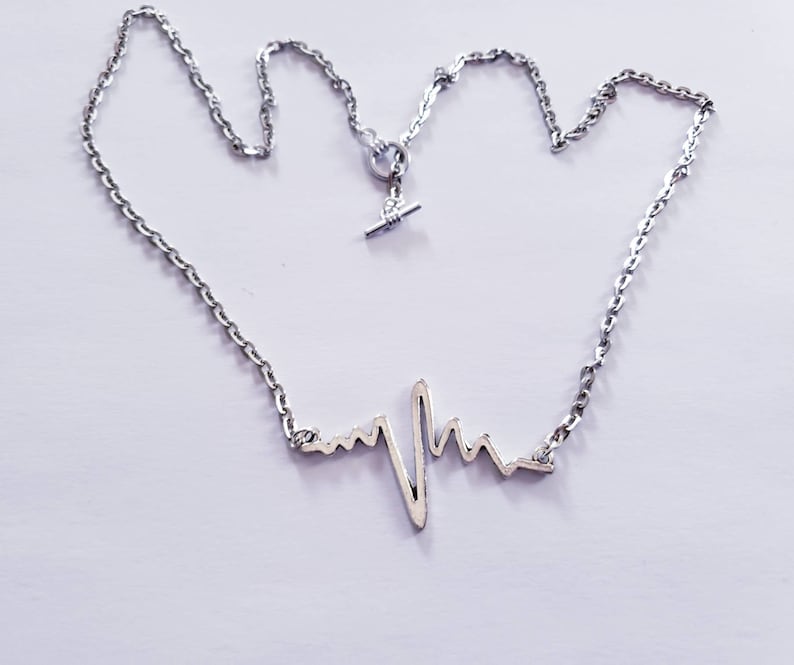 Lifeline Pendant Necklace Heartbeat Pendant Necklace EKG - Etsy
