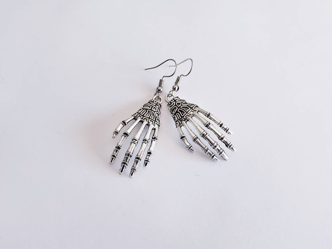 Skeleton Hand Earrings, Human Hand Earrings, Anatomy Earrings, Skeleton ...