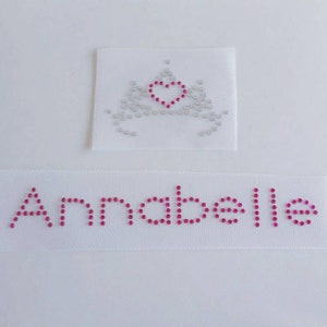 Personalized Name Appliqué, Custom Rhinestone Appliqué, Customized Name ...