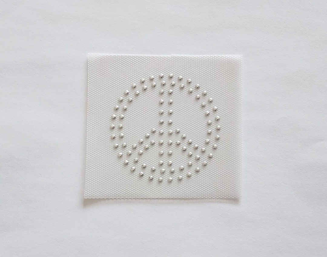 Peace Sign Appliqué, Peace Symbol Rhinestone Transfer, Peace Love ...