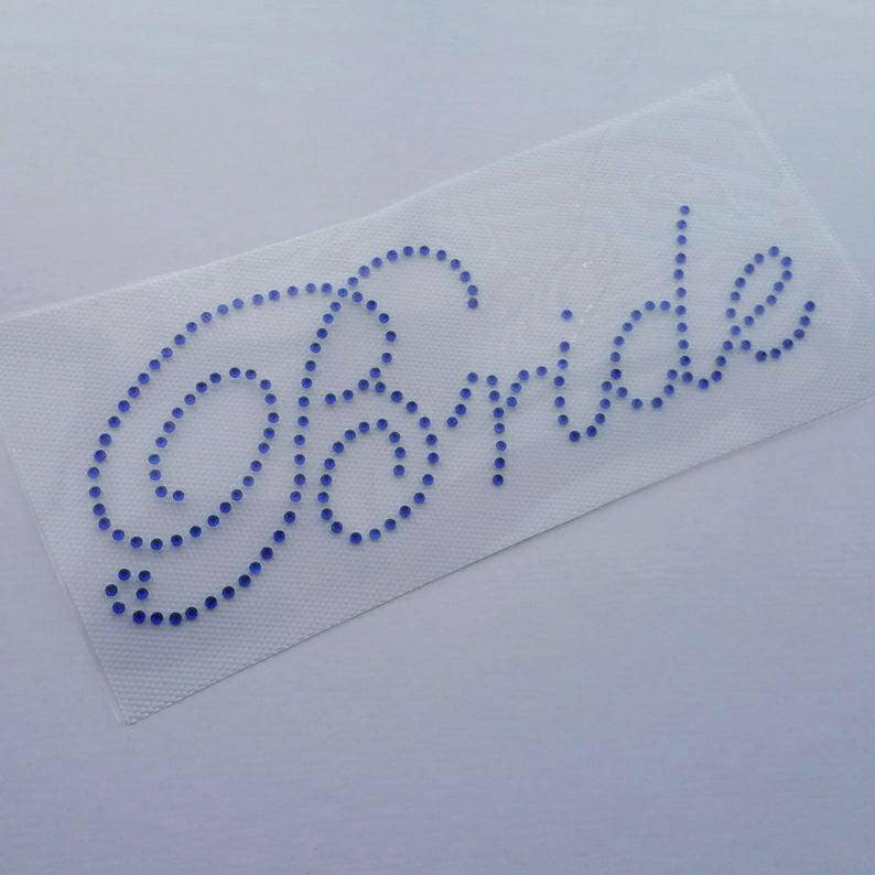 Crystal Bride Script Rhinestone Appliqué Rhinestone | Etsy