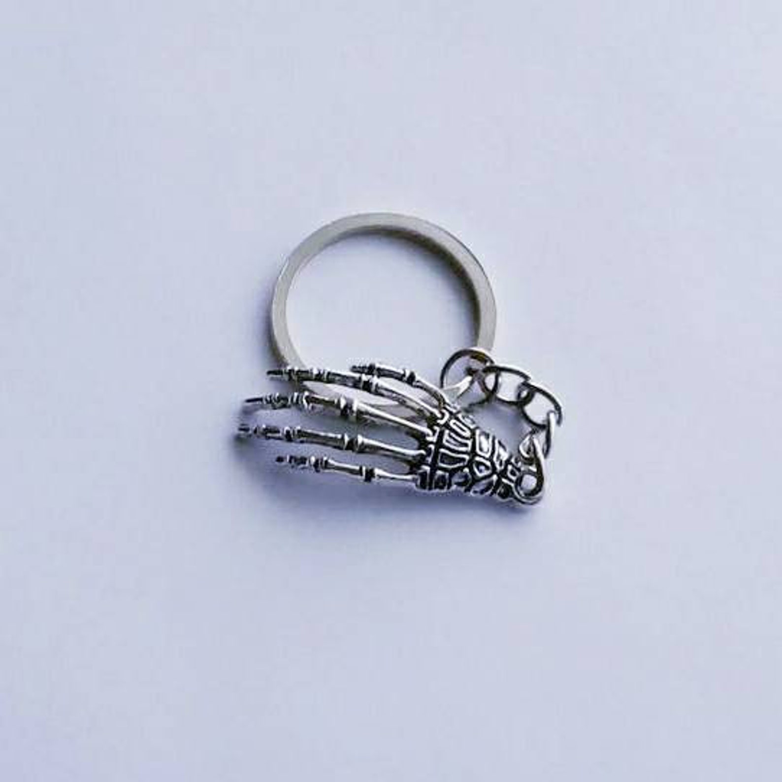 Skeleton Hand Keychain Human Skeleton Hand Keychain Gothic - Etsy
