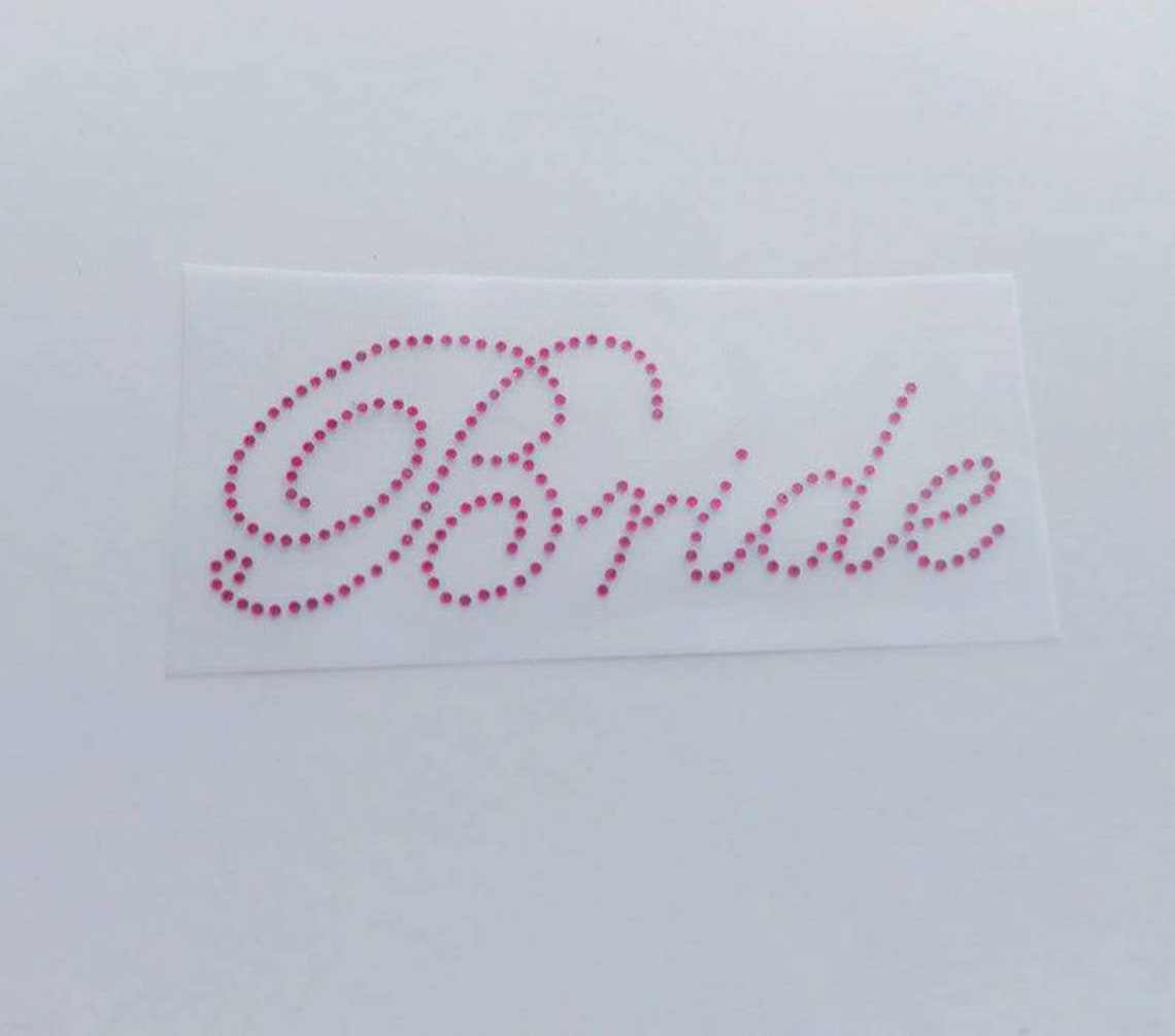 Crystal Bride Script Rhinestone Appliqué Rhinestone | Etsy