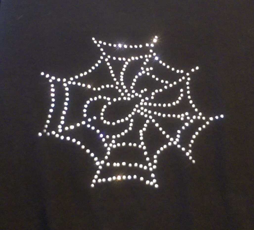 Spider Web Appliqué Crystal Spider Web Iron on Rhinestone | Etsy