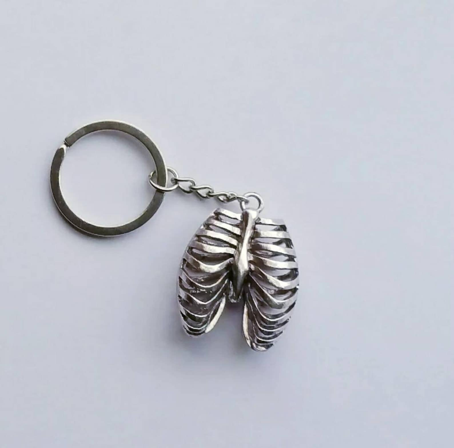 Rib Cage Keychain Human Ribcage Keyring Human Anatomy | Etsy