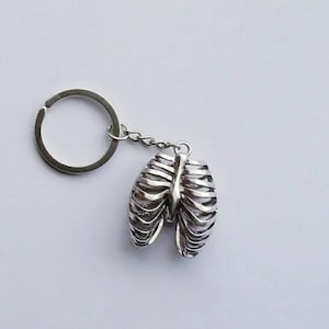 Rib Cage Keychain, Human Ribcage Keyring, Human Anatomy Keychain ...