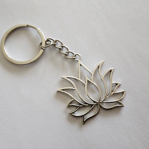 Lotus Flower Keychain, Lotus Keychain, Flower Keychain, Spring Keychain ...