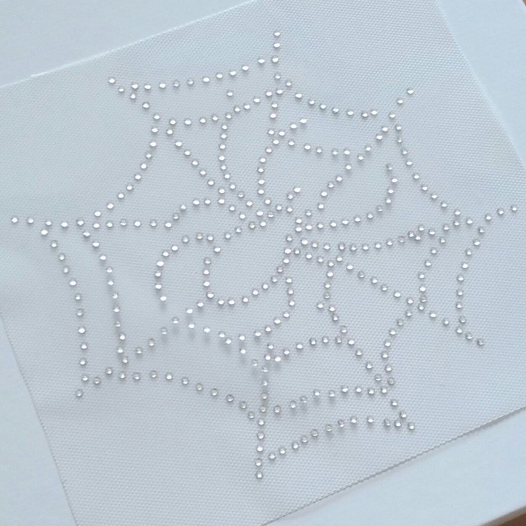 Spider Web Appliqué, Crystal Spider Web Iron On, Rhinestone Spider Web ...