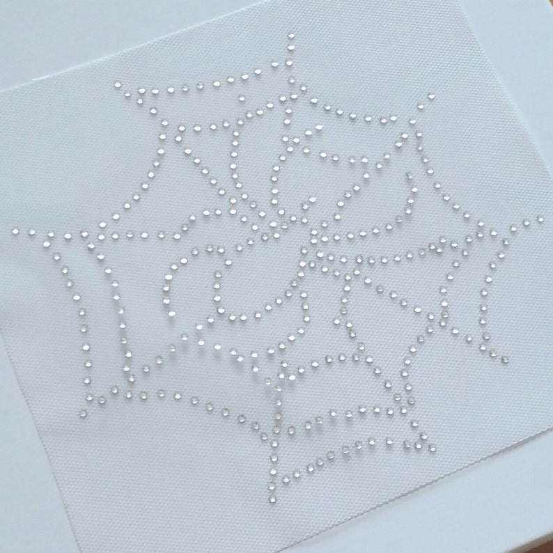 Spider Web Appliqué, Crystal Spider Web Iron On, Rhinestone Spider Web ...