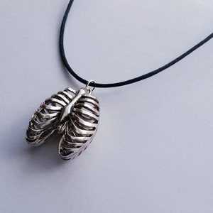 Human Rib Cage Pendant Necklace, Rib Cage Pendant, Human Anatomy ...