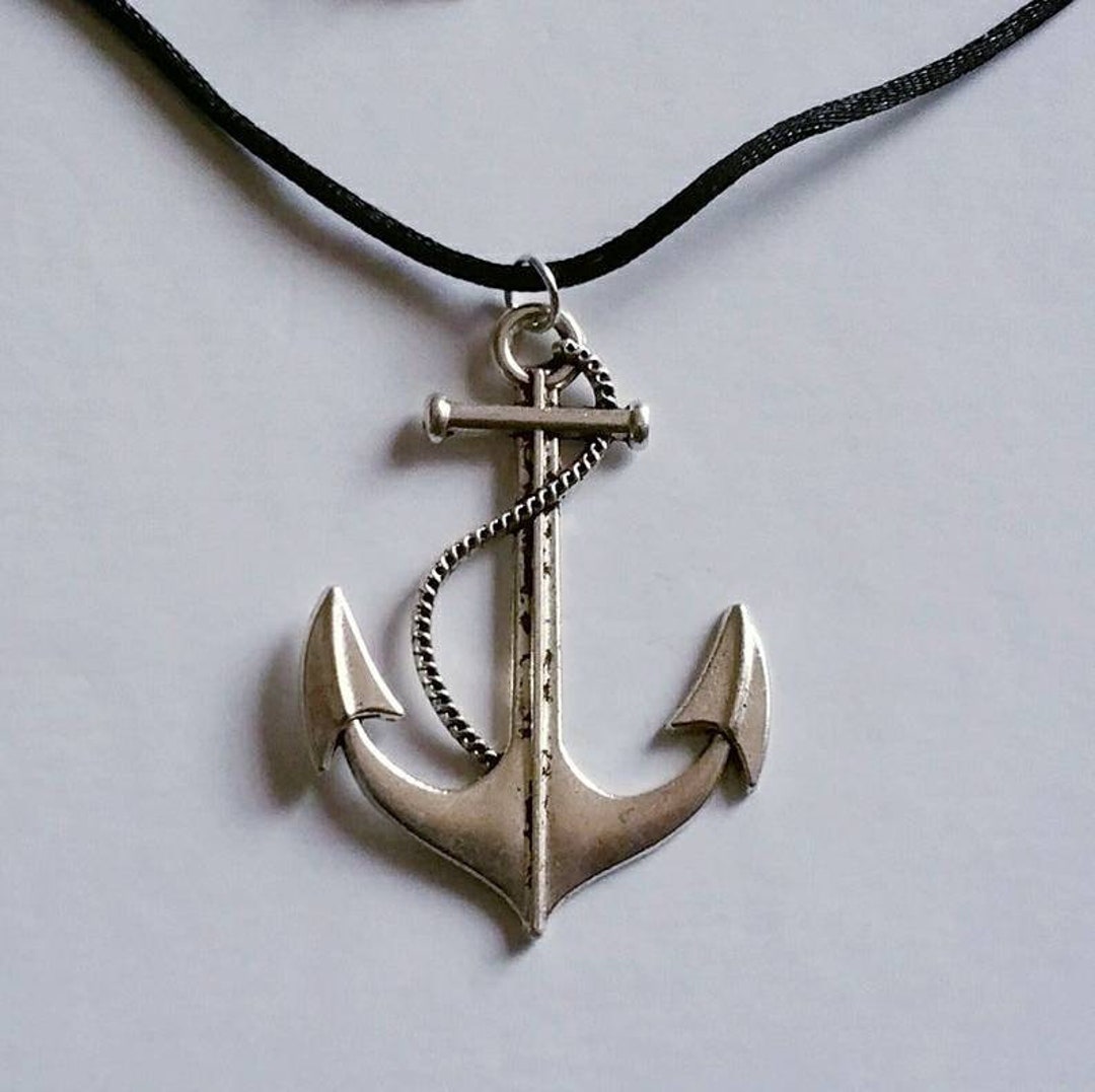 Nautical Anchor Pendant Necklace, Sailor Pendant Necklace, Seaman ...