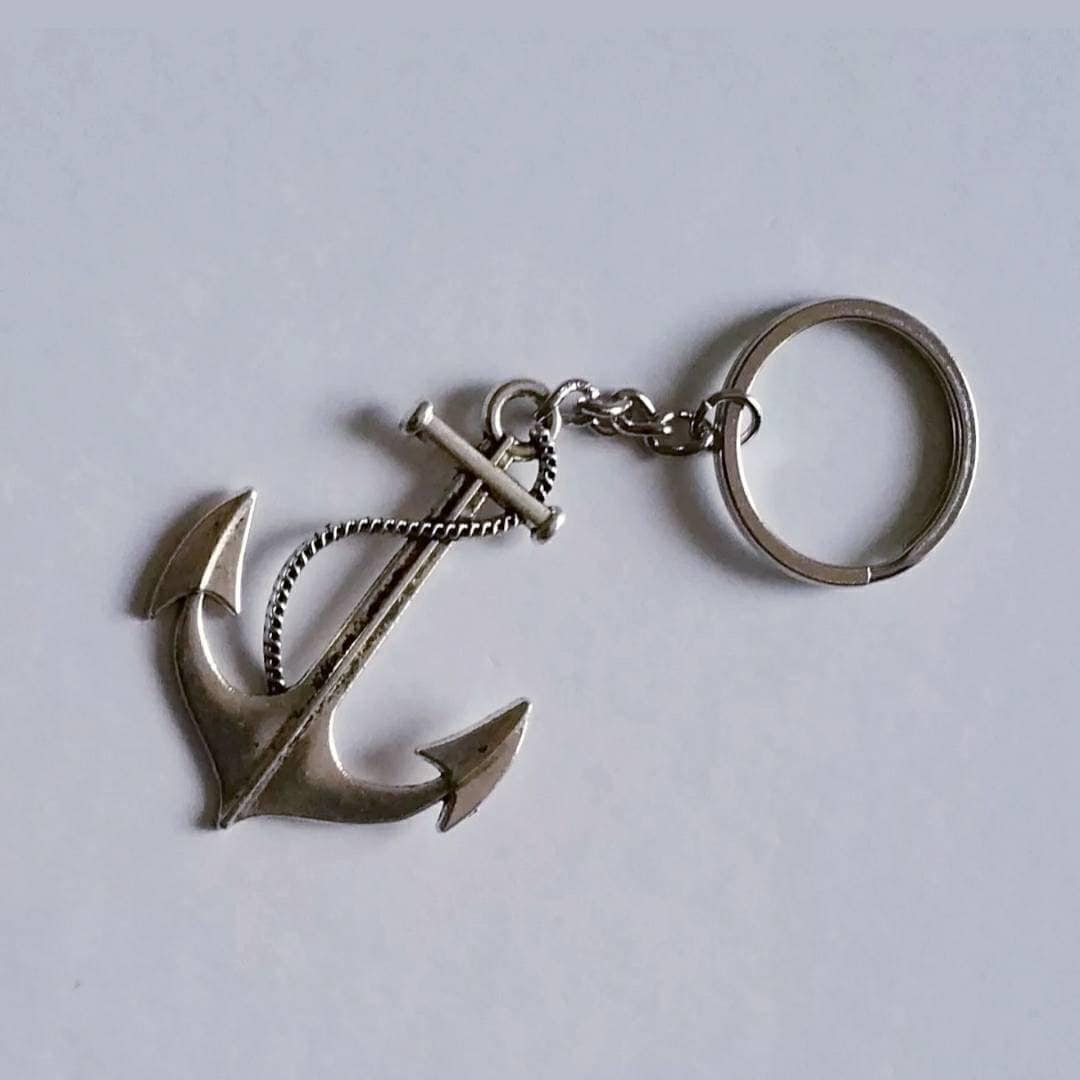Nautical Anchor Keychain, Sailor Keychain, Nautical Keychain, Rope ...