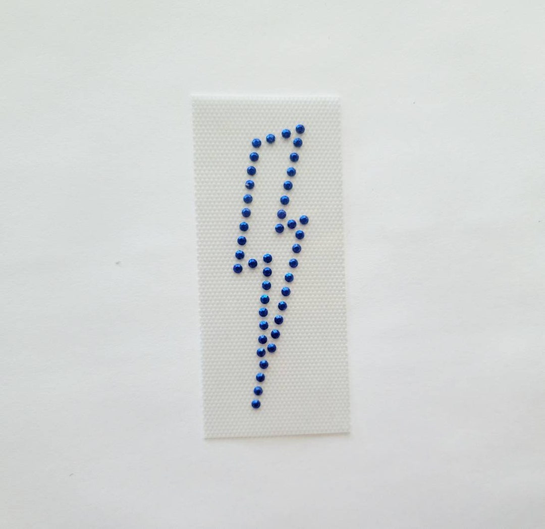 Lightning Bolt Rhinestone Transfer, Thunder Bolt Rhinestone Transfer, 3 ...