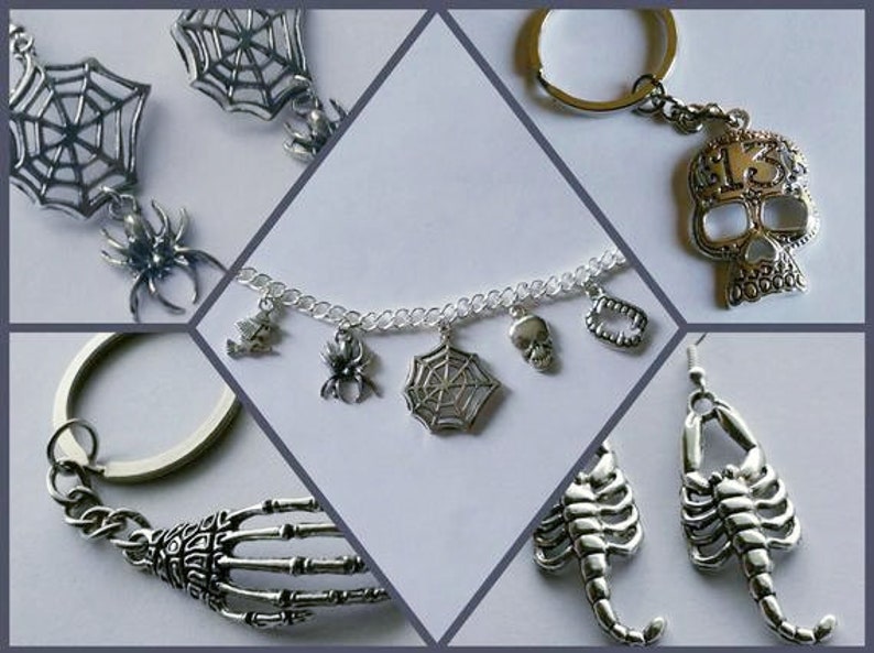 Skeleton Hand Keychain Human Skeleton Hand Keychain Gothic - Etsy