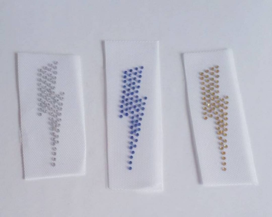 Lightning Bolt Rhinestone Transfer, Thunder Bolt Rhinestone Transfer, 3 ...