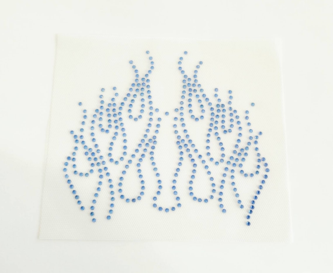 Fire Flames Rhinestone Appliqué Rhinestone Flames Iron On - Etsy