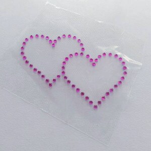 Intertwined Hearts Rhinestone Applique, Two Hearts Together Rhinestone ...