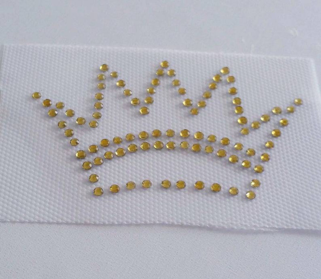 Crown Appliqué, Crown Rhinestone Transfer, Iron on Crown, Royal Crown ...