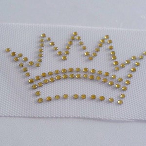 Crown Appliqué, Crown Rhinestone Transfer, Iron on Crown, Royal Crown ...