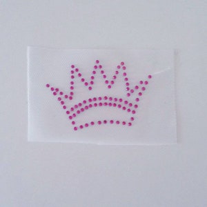 Crown Appliqué, Crown Rhinestone Transfer, Iron on Crown, Royal Crown ...