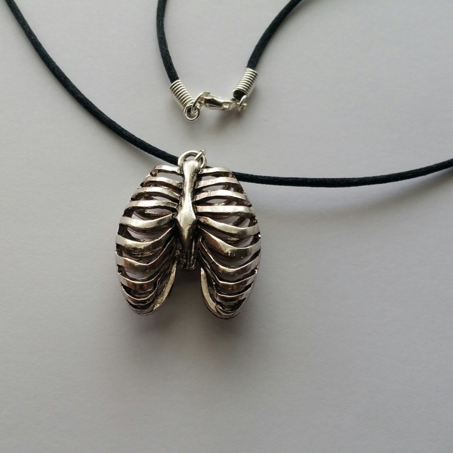 Human Rib Cage Pendant Necklace Rib Cage Pendant Human - Etsy