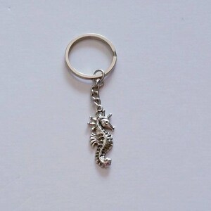 Seahorse Keychain, Nautical Keychain, Sea Creature Keychain, Sea Horse ...
