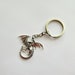 Silver Dragon Keychain, Gothic Dragon Keychain, Open Winged Dragon Key ...