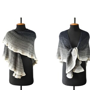 Easy Knitted Ruffled Shawl Pattern: Beginner DIY (PDF Pattern) - Etsy