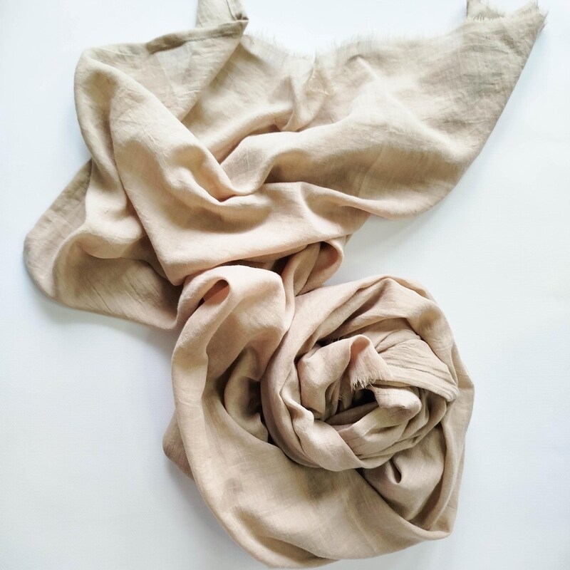 Beige Scarf - Etsy