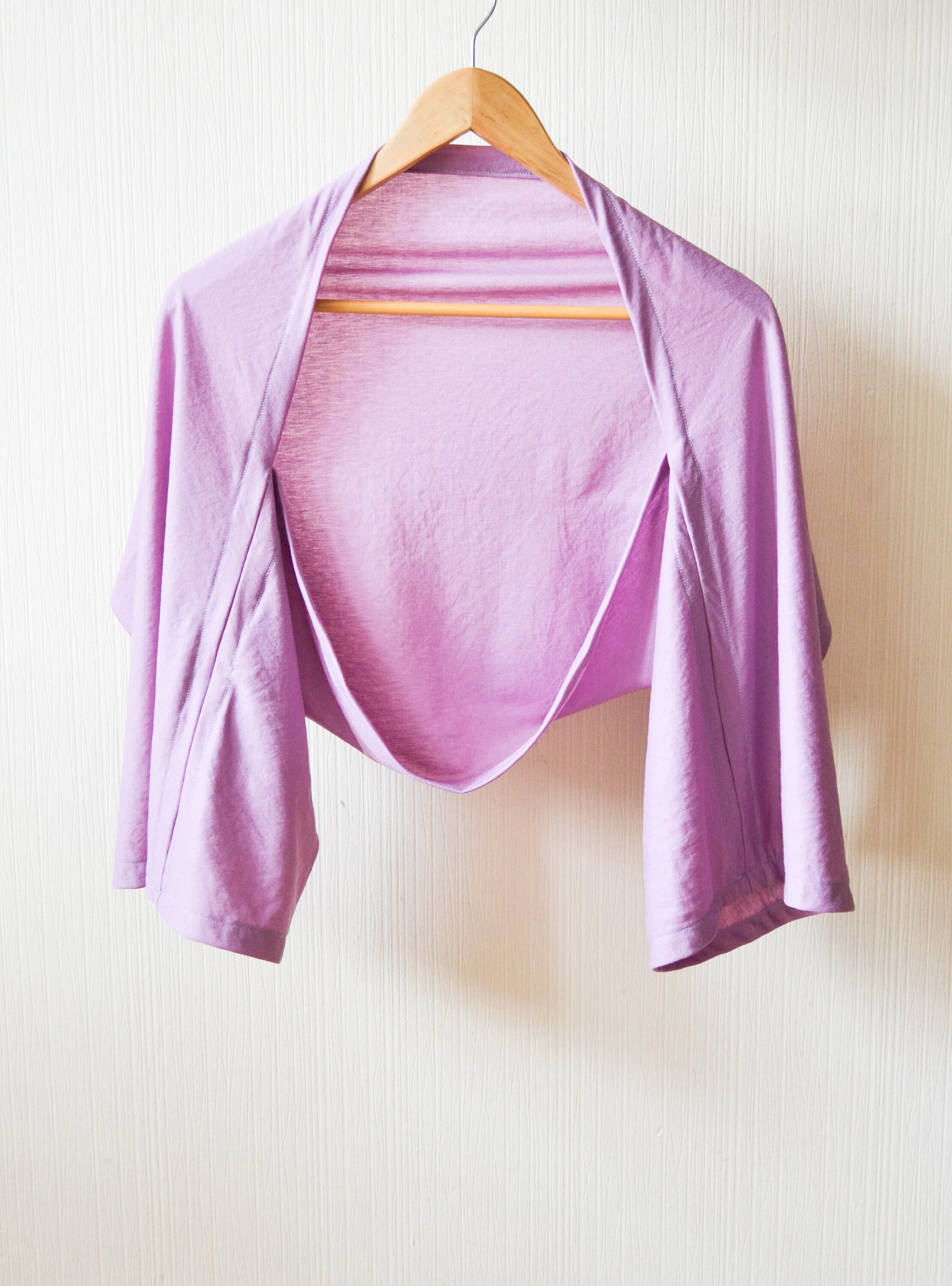 Shrugs for women Cotton shrug Open front shrug Violet bolero | Etsy