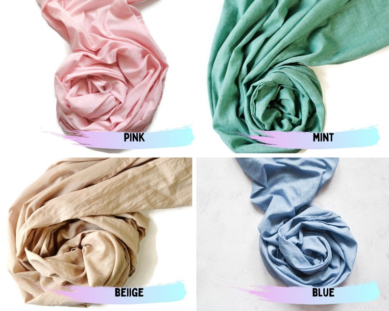 Beige Organic Cotton Shawl Wrap for Women Plain Long - Etsy