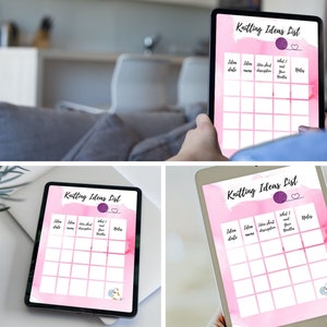 Knitting Digital Planner Printable Pdf Knitting Project Page Knitting ...
