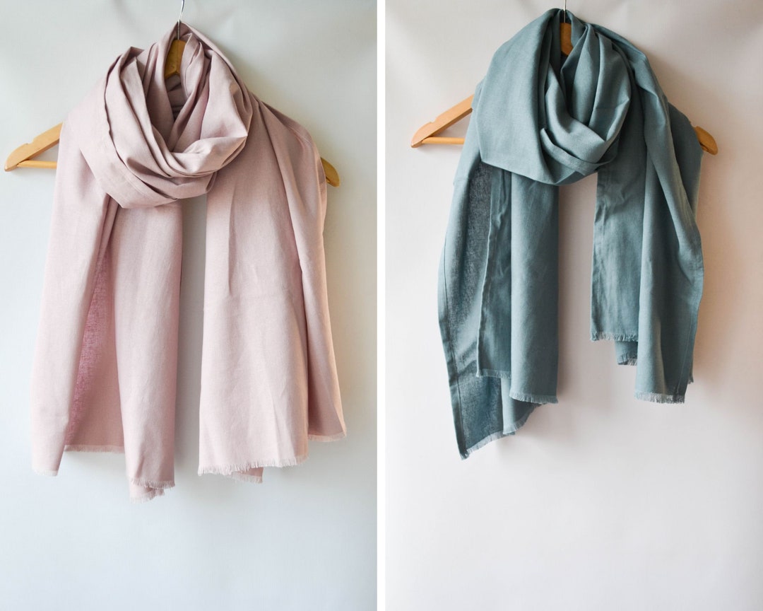 Long Oversized Linen Scarf for Women Summer Scarf Pure Sheer Heavy ...