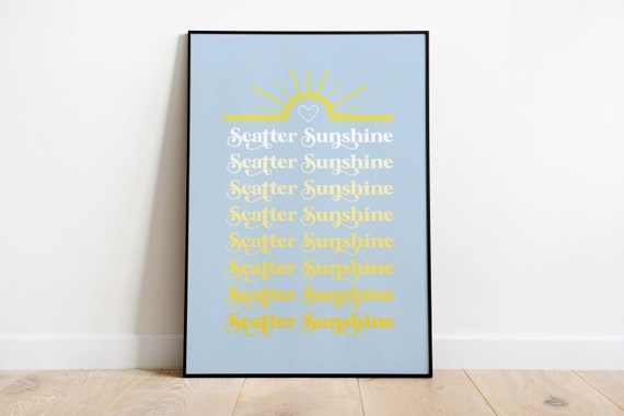 Scatter Sunshine Wall Art // Multiple Designs // Home Decor // Prints ...
