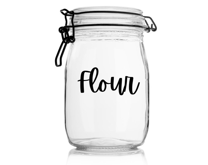 Self-raising Flour, Plain Flour, Bread Flour Vinyl Sticker Decal Labels ...