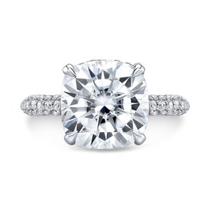 The Juliet 4.00ct Moissanite & Diamond Ring - Etsy