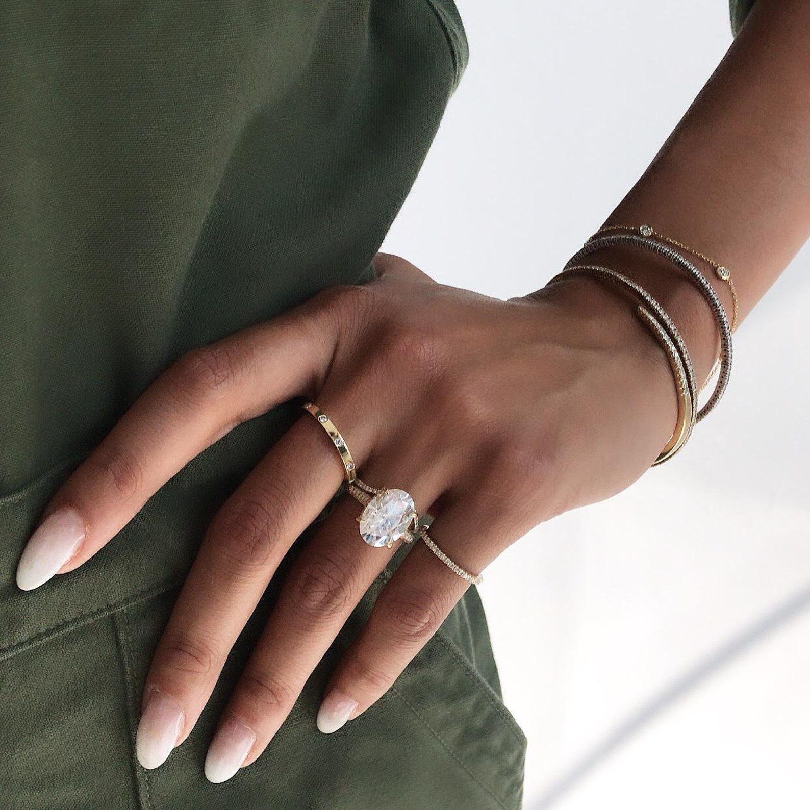 Inset 0.18ct Diamond Band - Etsy