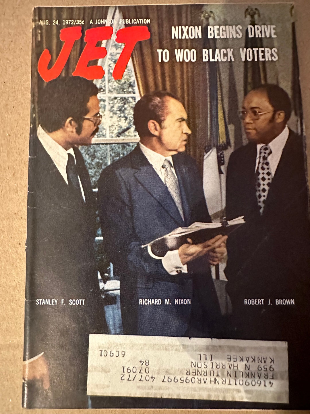 Vintage Jet Magazine August 1972 President Nixon Begins Drive to Woo Black Voters - Etsy