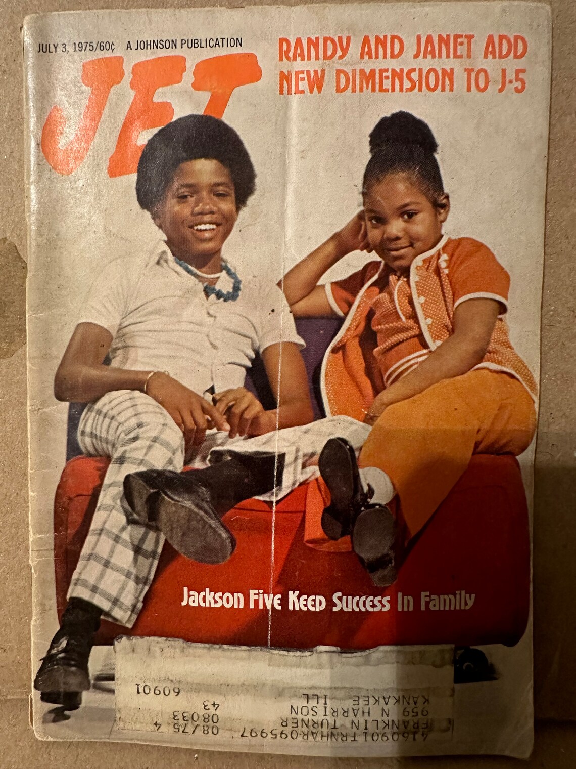 Vintage Jet Magazine July 1975 Randy and Janet Jackson Add New Dinensio ...