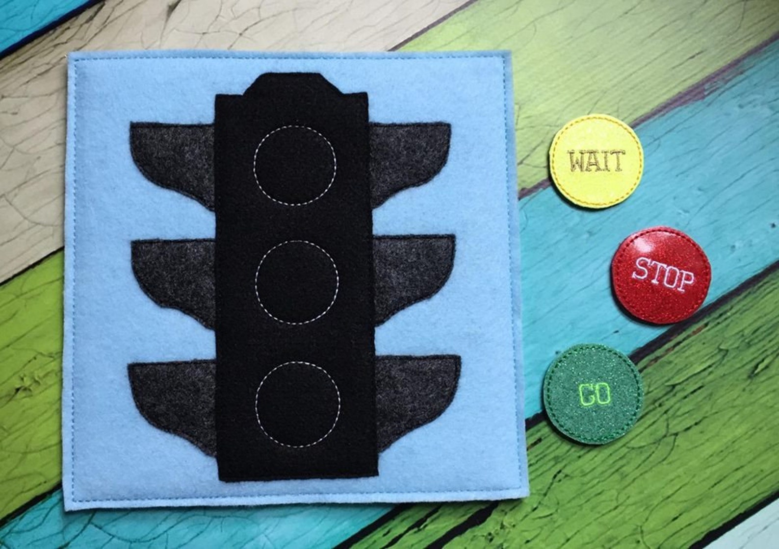 Stoplight Activity Quiet Book Page 8x8 - Etsy