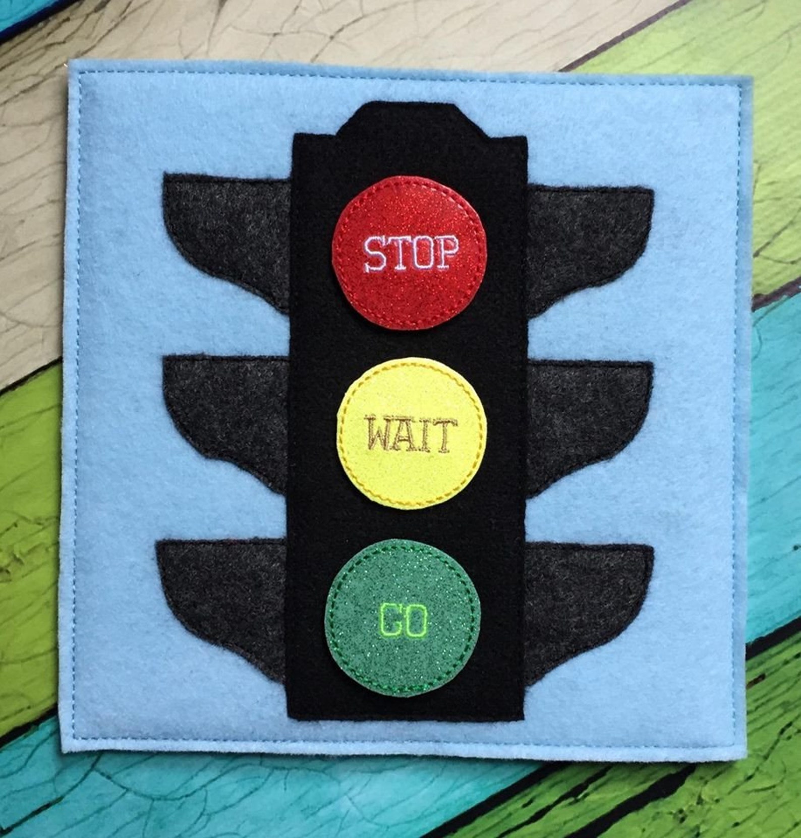 Stoplight Activity Quiet Book Page 8x8 - Etsy