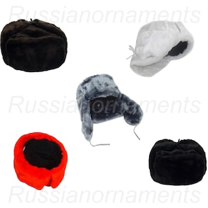 Authentic Soviet Russian Winter Hat Ushanka Brown/black/gray/white/red ...