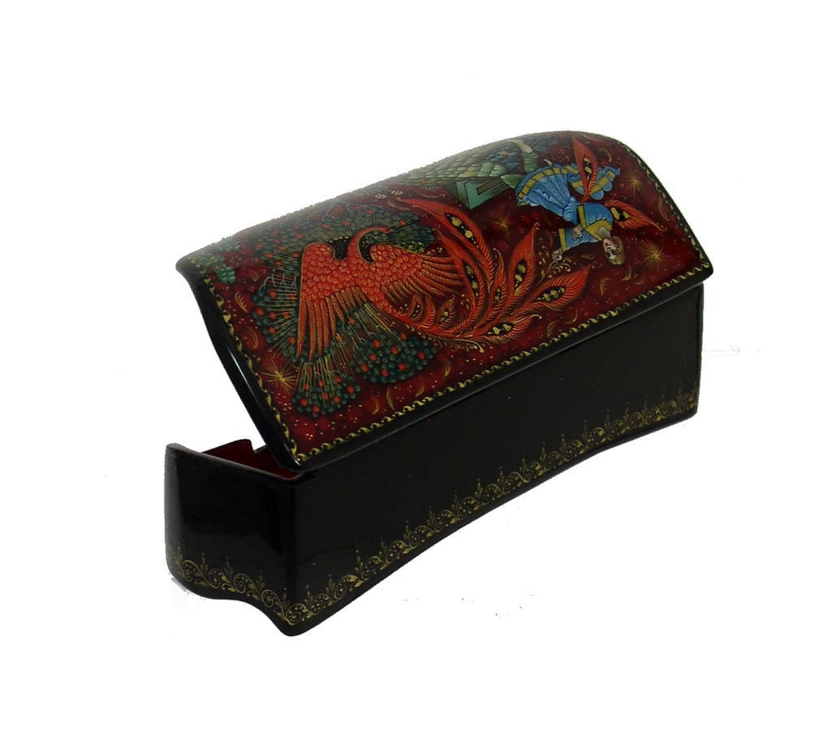 Kholui Russian Lacquer Box the FEATHER of the FIREBIRD 4079 | Etsy