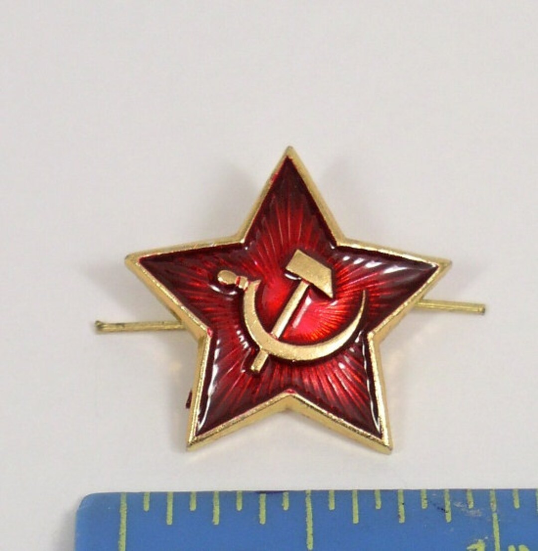 Soviet USSR Red Star With Hammer and Sickle BADGE INSIGNIA - Etsy