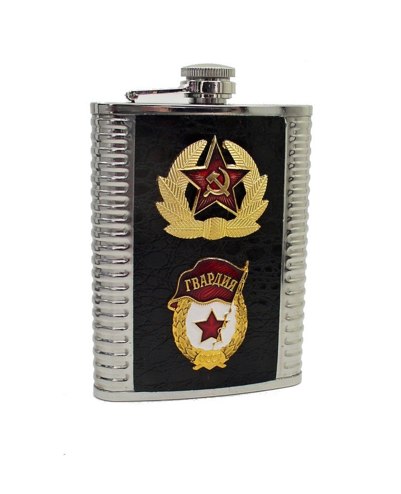 8 Oz Flask Russian USSR Soviet Military W/troops Badge - Etsy