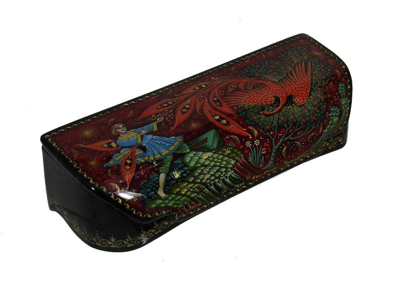 Kholui Russian Lacquer Box the FEATHER of the FIREBIRD 4079 | Etsy