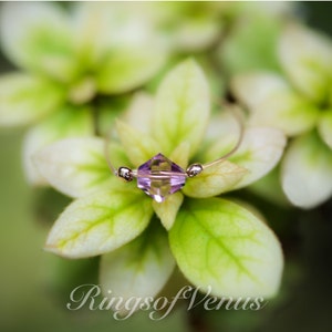 Purple Stacking Ring, Delicate Ring, Gold Stacking Rings, Purple Stack ...